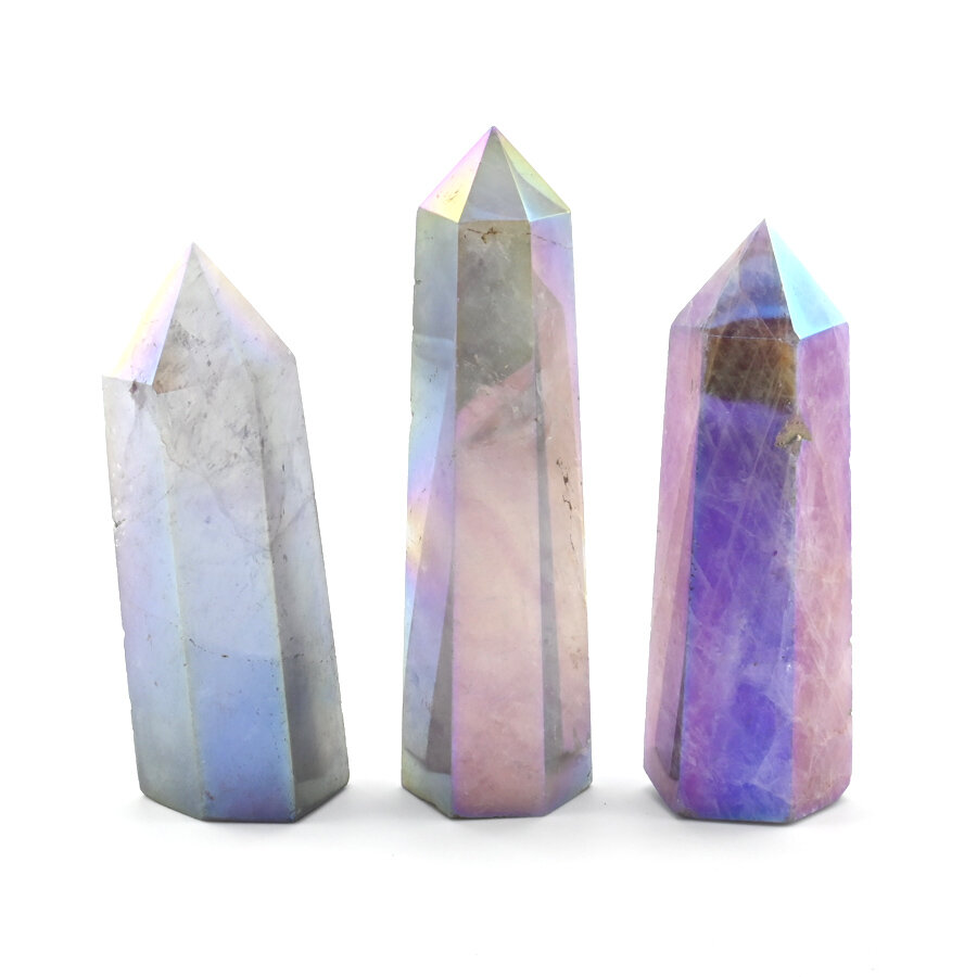 Кристалл из аметиста тонированного "Карандаш" 30*30*105мм, 153-157г .