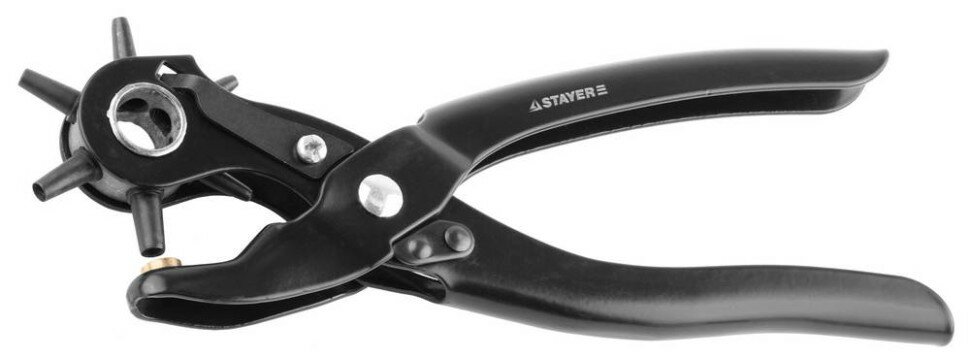 Дырокол STAYER "STANDARD" револьверный для кожи, 6-в-1, 2-4,5мм, ( 22940_z01 )