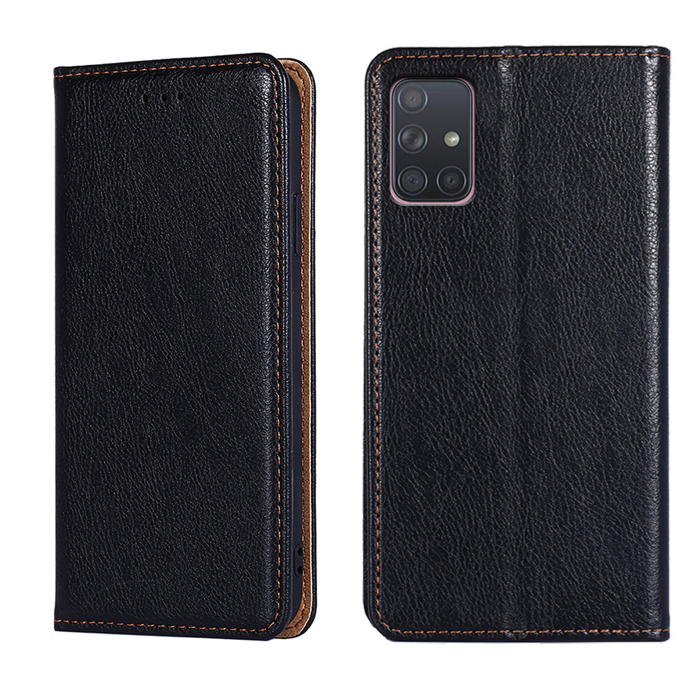 Чехол-книжка MyPads для Samsung Galaxy A71 4G (SM-A715F) / Самсунг А71 4G,(черный)