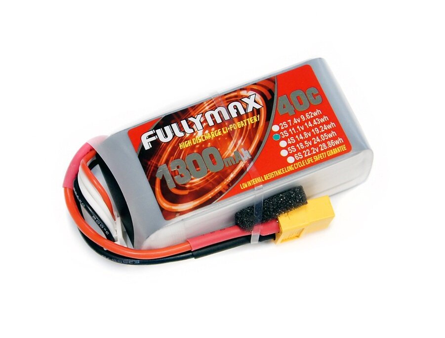 Аккумулятор LiPo Fullymax FB1300XP-3S 11.1V 1300 мАч 40C