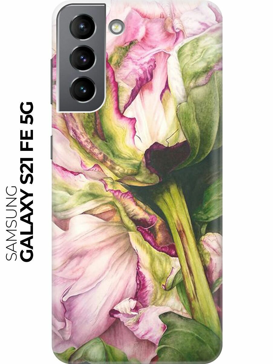 Силиконовый чехол Нежность цветка на Samsung Galaxy S21 FE 5G / Самсунг С21 ФЕ