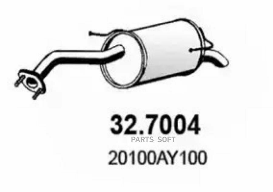 ASSO 32.7004 Глушитель задняя часть