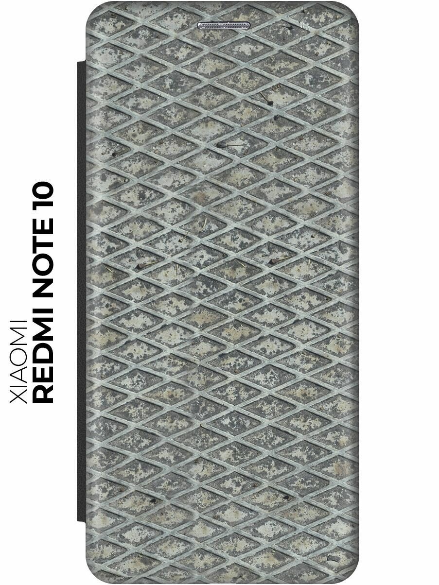 Чехол-книжка Металлический лист на Xiaomi Redmi Note 10 / Note 10S / Poco M5s / Сяоми Редми Ноут 10 / Ноут 10С / Поко М5с черный