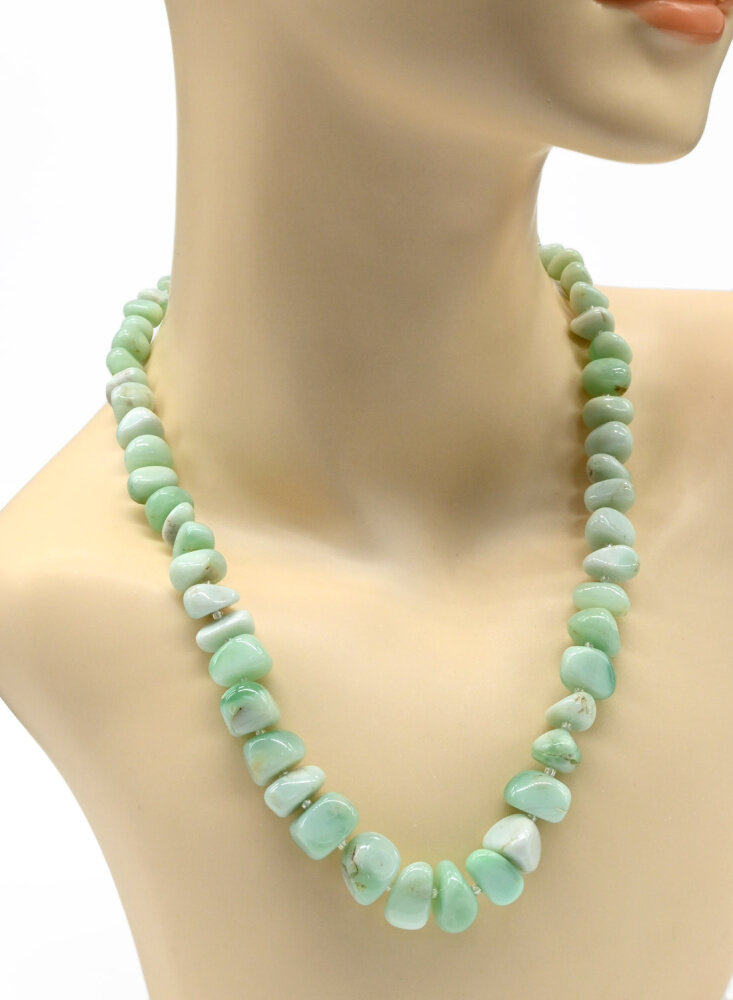 Бусы, хризопраз