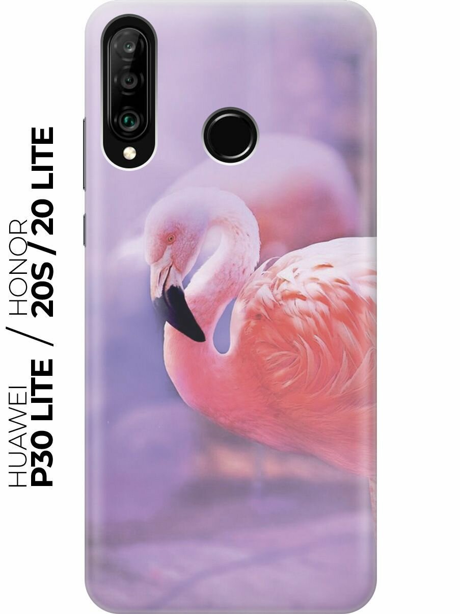 Силиконовый чехол Розовый фламинго на Honor 20 Lite / 20s / Huawei P30 Lite / Хуавей П30 Лайт / Хонор 20 Лайт / 20s
