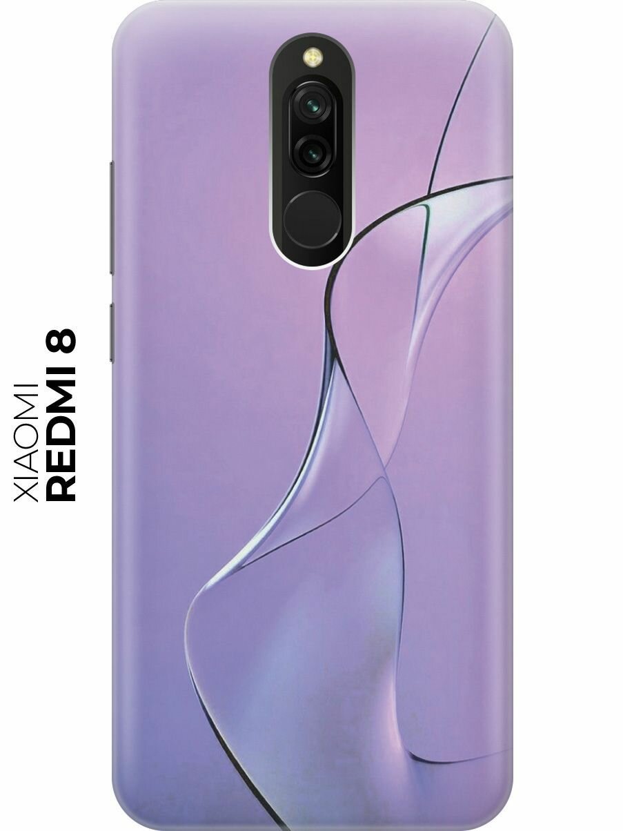 Силиконовый чехол Сиреневый изгиб на Xiaomi Redmi 8 / Сяоми Редми 8