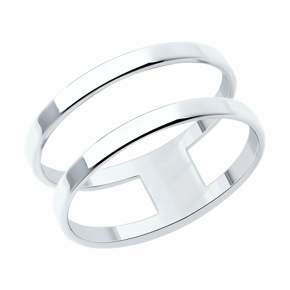 Кольцо, серебро, 925 проба, родирование