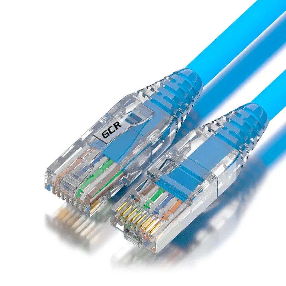 GCR Патч корд 3 м LSZH UTP кат.5e синий коннектор ABS 24 AWG ethernet high speed 1 Гбит с RJ45