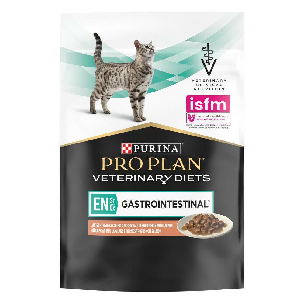 Корм Pro Plan Veterinary Diets EN, для взрослых кошек, с лососем, в желе, 85 гр