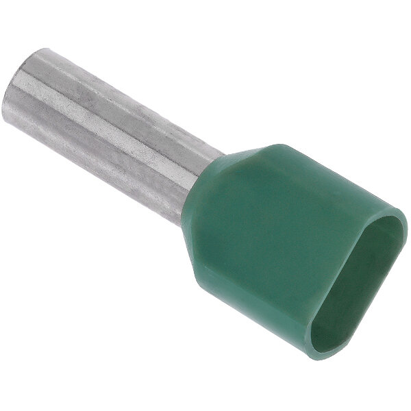 Наконечник НШВИ(2) TE6014 6,0-14 медный 6мм2 втулочный изолированный на 2 провода, ПВХ (300 шт. в наборе)