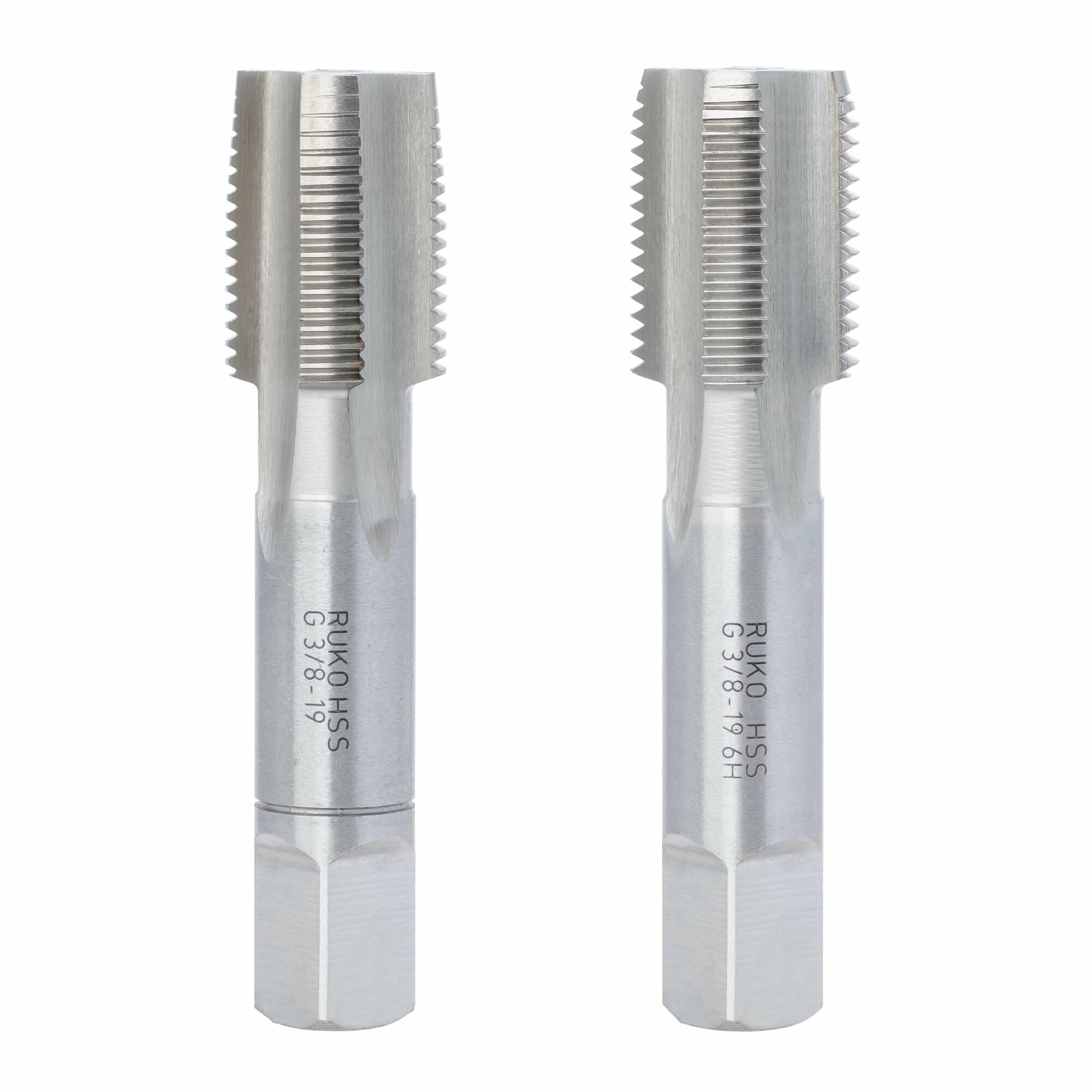 Набор метчиков 2шт Ruko HSS-G DIN5157 трубная резьба G 3/8"-19 236038