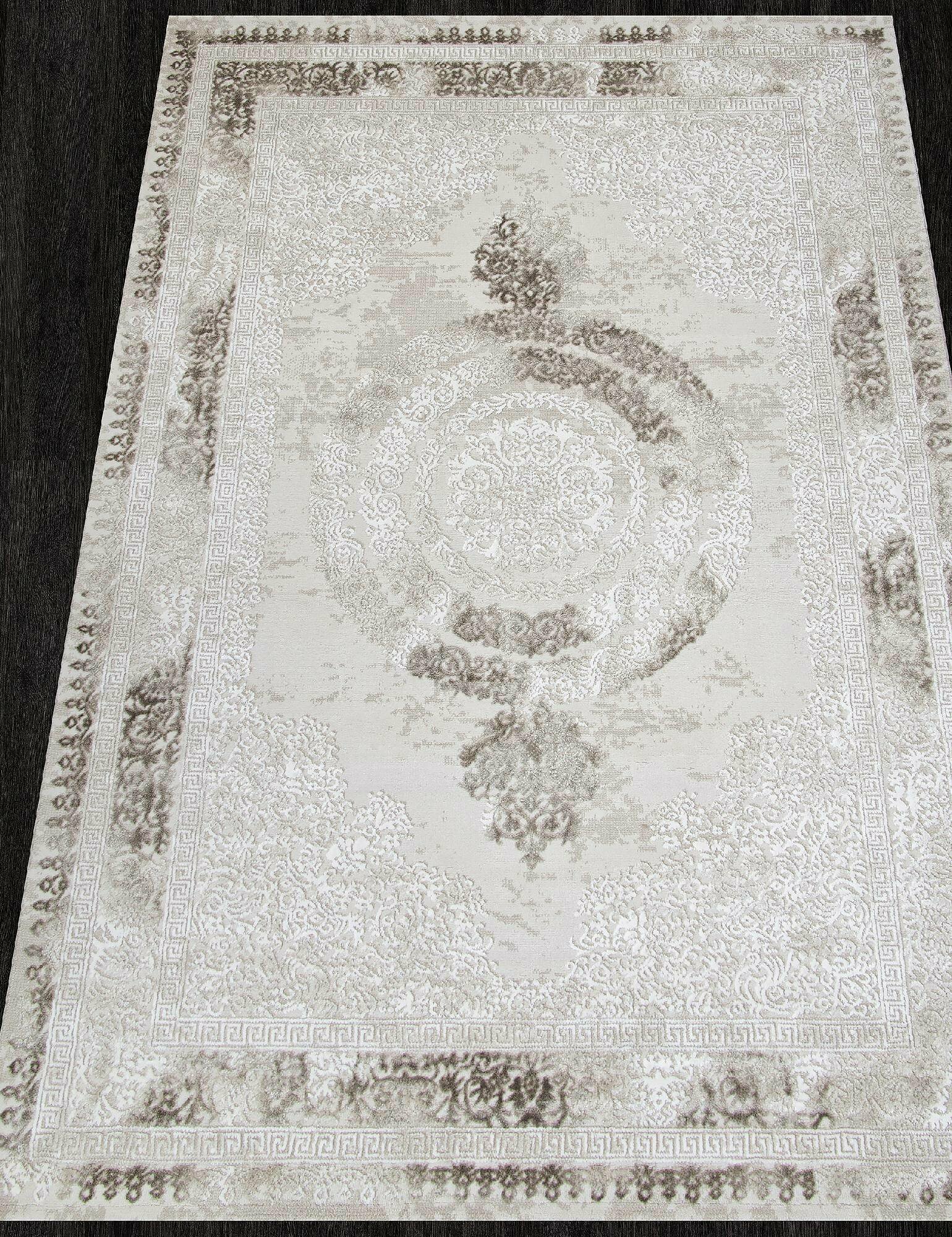 Ковер турецкий на пол в гостиную в спальню 300х500 см бежевый классический ворс 10 мм 364321 Kover-Russia