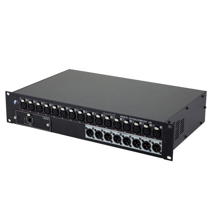 Soundcraft MSB-16. Компактный стейджбокс 16 аналоговых входов и 8 аналоговых линейных выходов