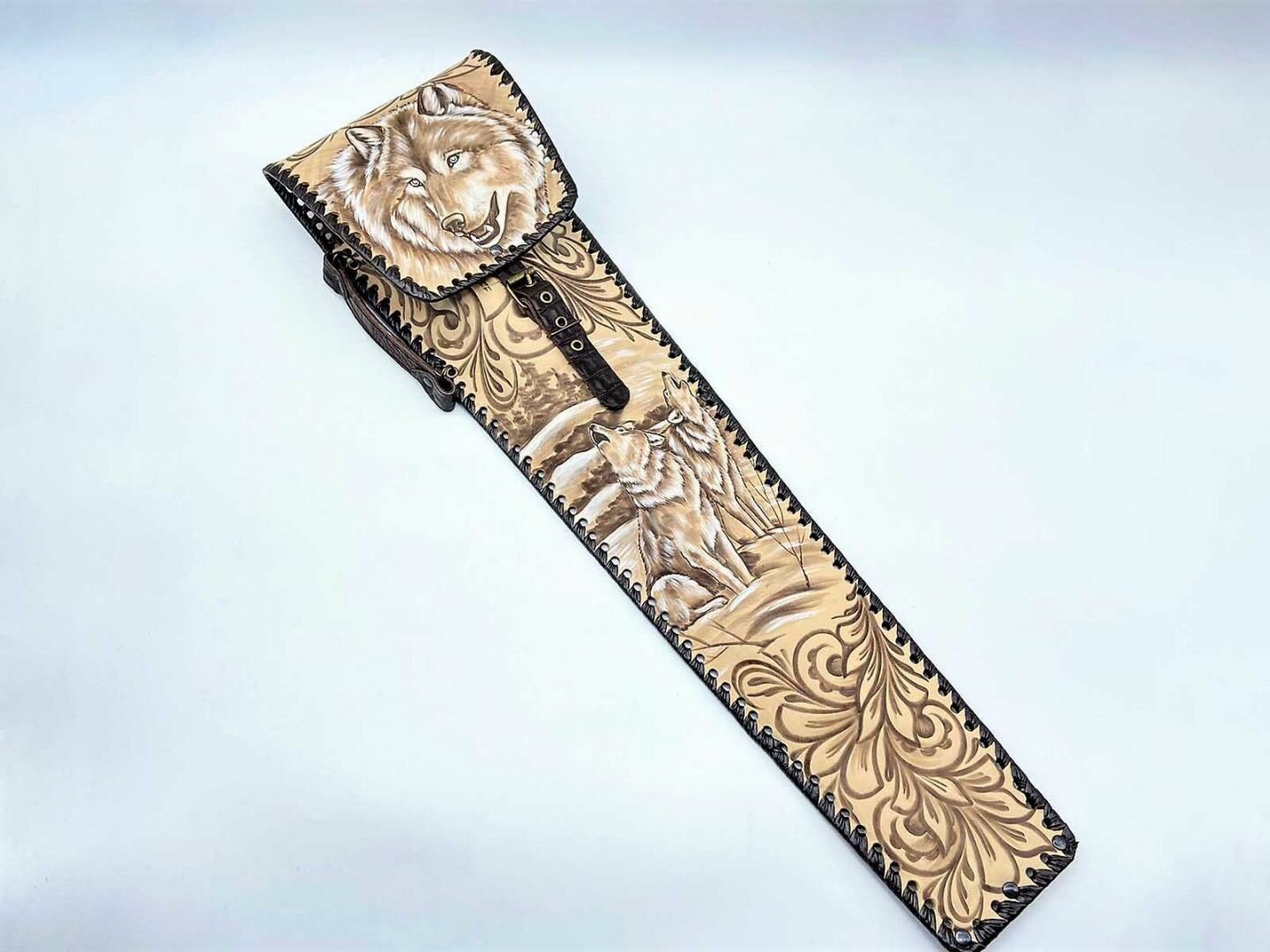 Чехол кожаный для шампуров - Охота