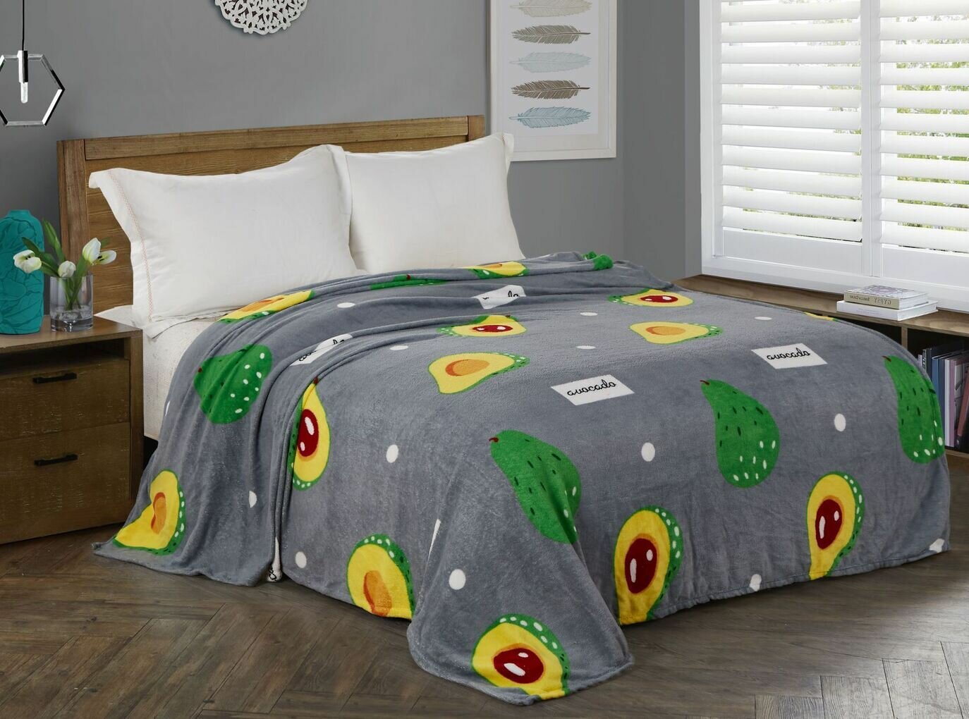 Плед велсофт авокадо-2 евро 200x220