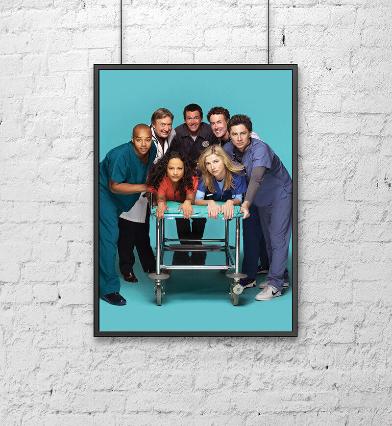 Постер для интерьера на стену (30х40 см). Сериал Клиника (Scrubs)