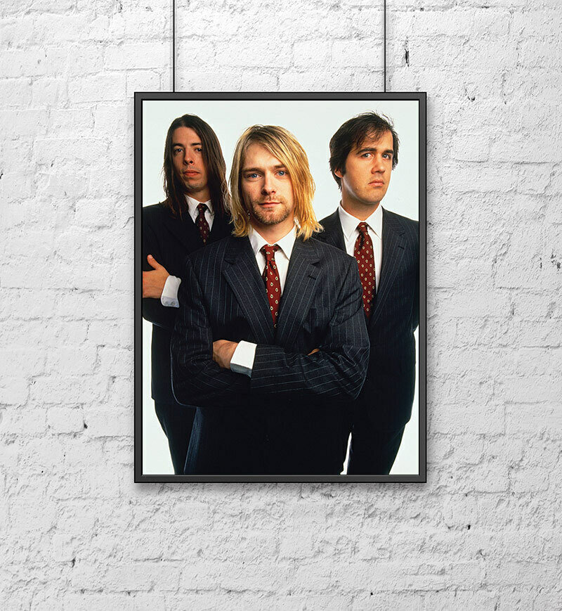 Постер для интерьера на стену (30х40 см). Группа Нирвана (Nirvana)