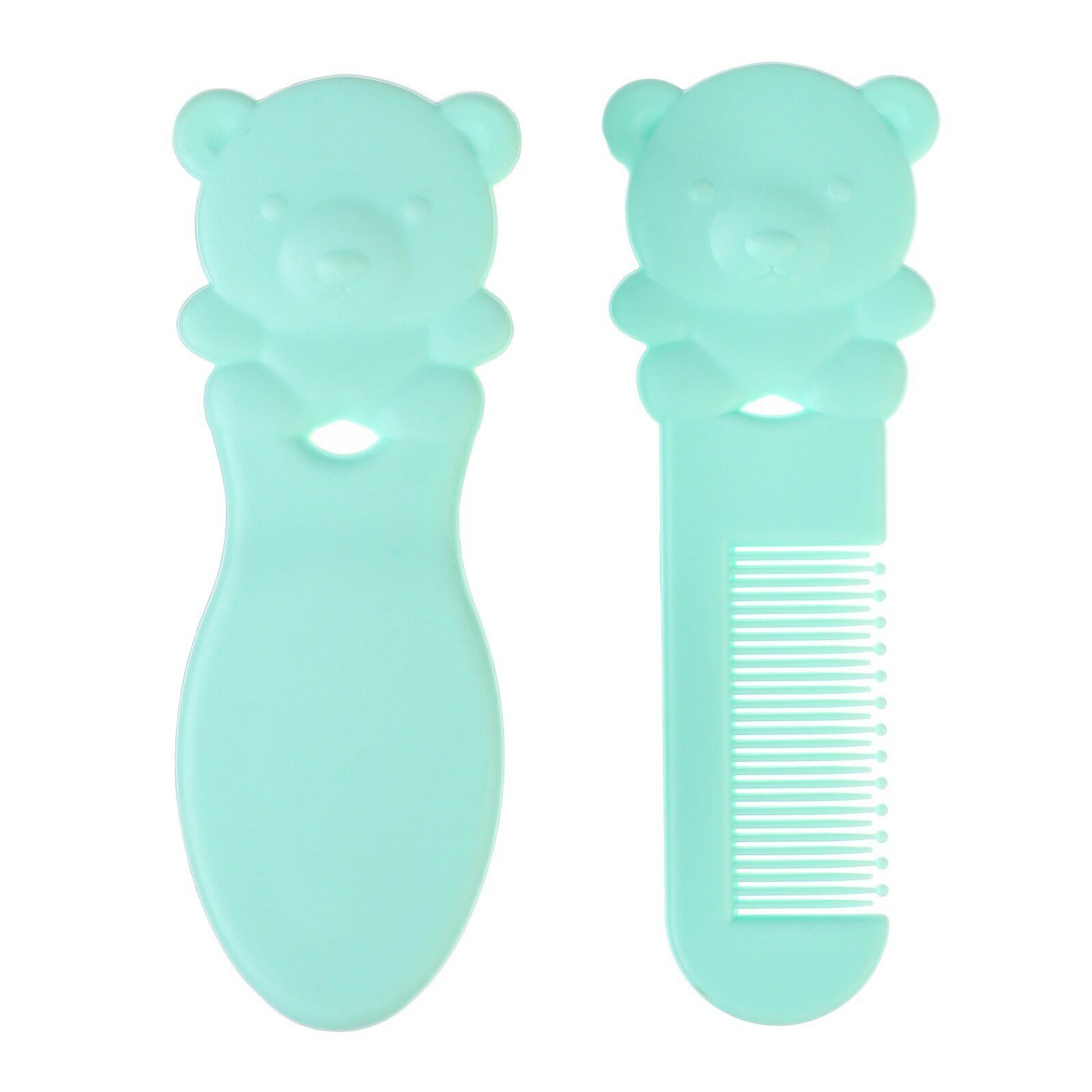 Набор расчесок «Мишка», 2 шт, цвет зеленый, 4591077