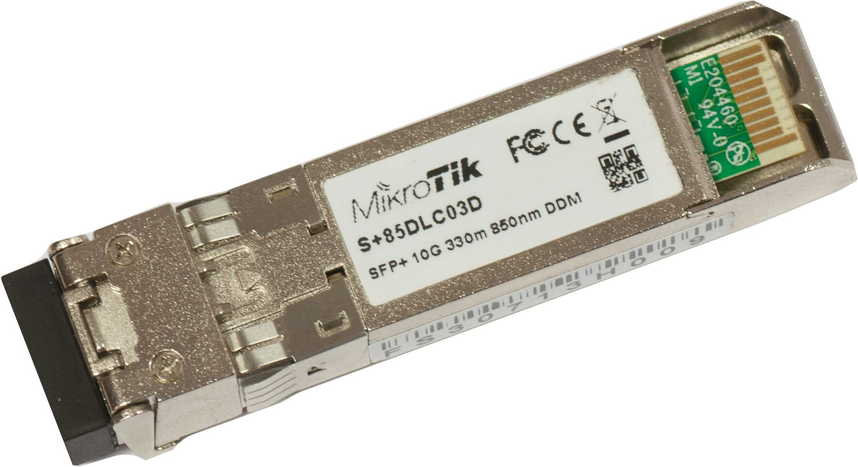 MikroTik S+85DLC03D трансивер SFP+ 10G мультимод дальность 300 м LC многомодовый 850 нм