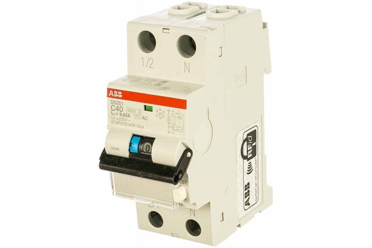 ABB DS201 Дифференциальный автоматический выключатель C40 AC30
