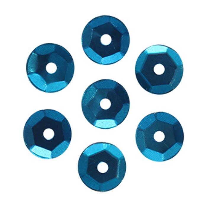 Пайетки граненые GR6-1505 синий матовый 6 мм 10 г, цена за 1 уп.