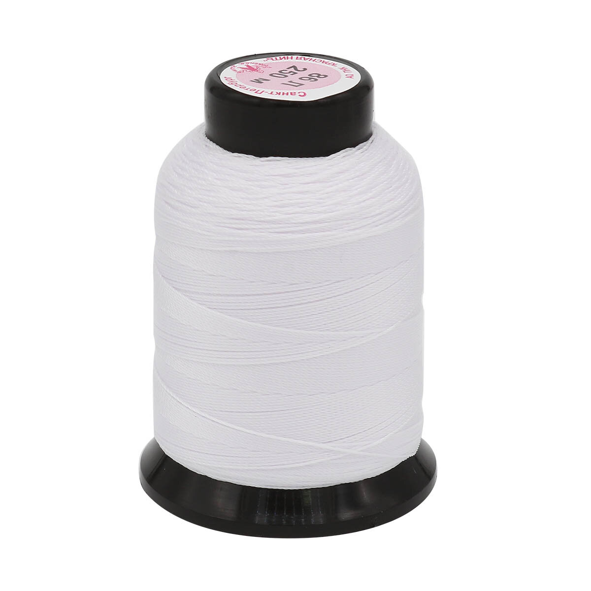 Нитки 86Л особопрочные комплексные, 250м (001 белые), 5 шт