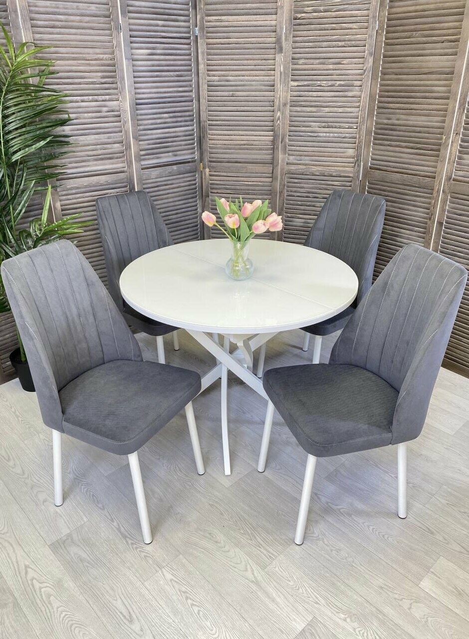 Кухонный стол и стулья, ТРИ бобра, обеденная группа, раздвижной