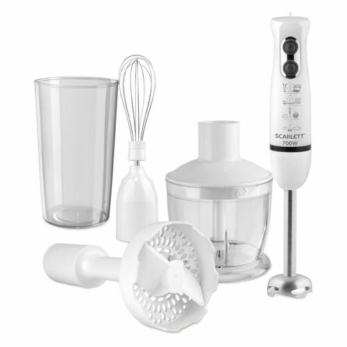 Блендер Scarlett SC-HB42M33, погружной, белый