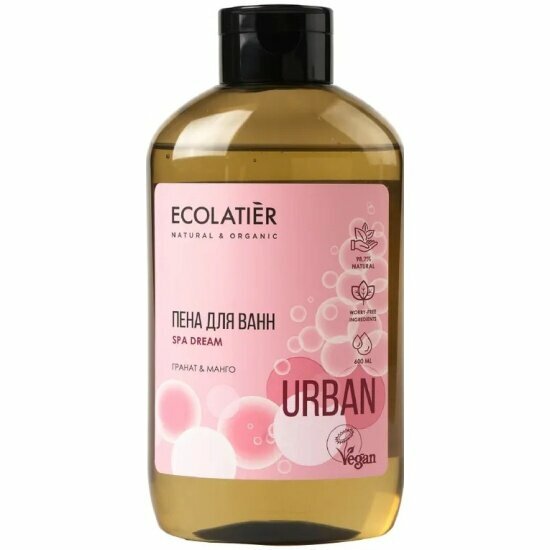 Пена для ванн Ecolatier URBAN Гранат&Манго, 600 мл