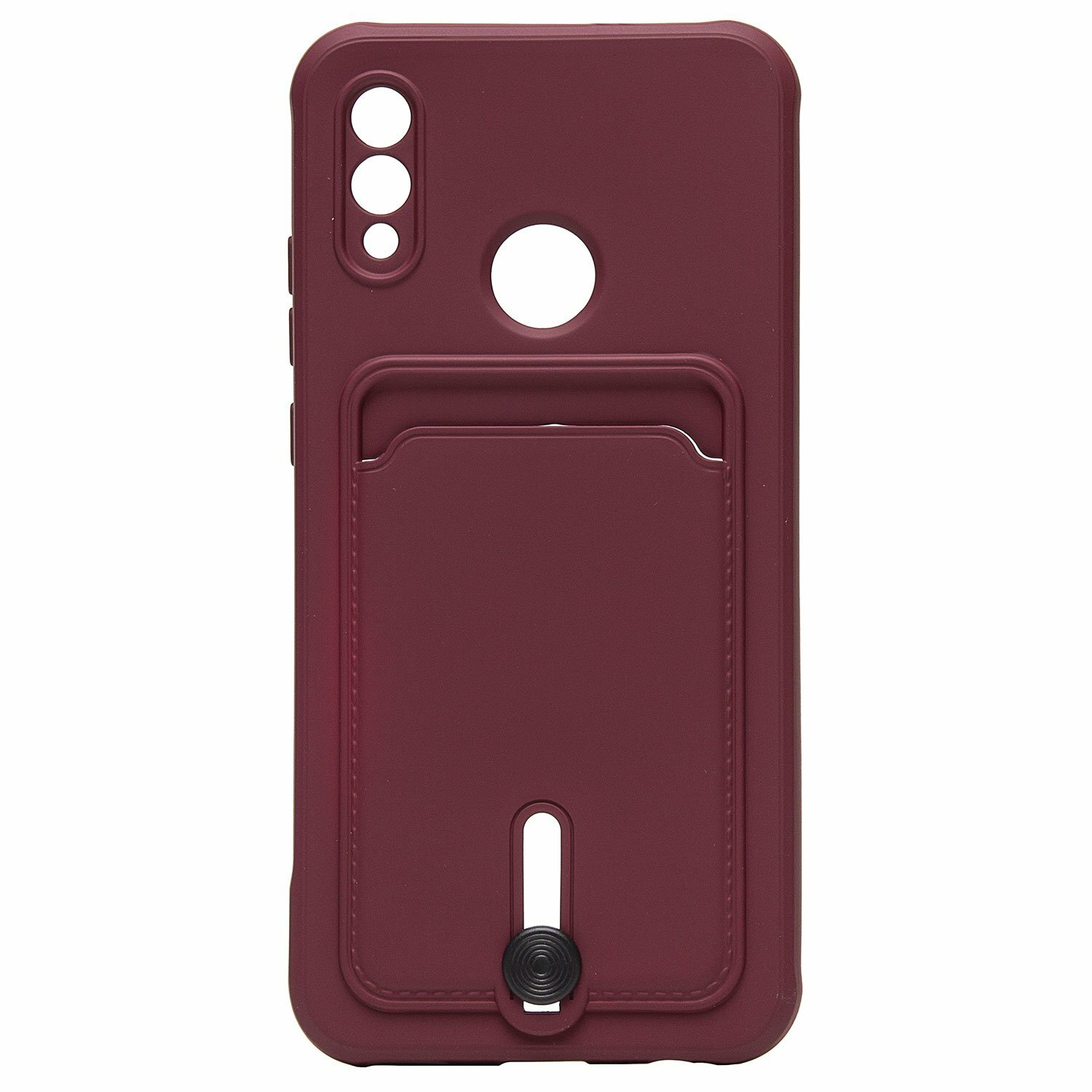 Чехол-накладка для Huawei Honor 10 Lite (бордовый) - SC304 с картхолдером