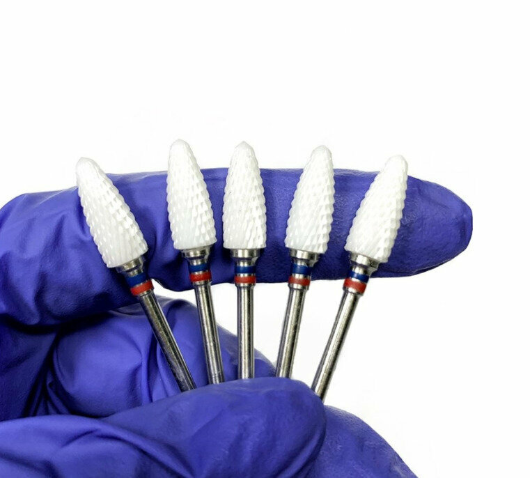 Фреза керамическая красно-синяя насечка Гонконг