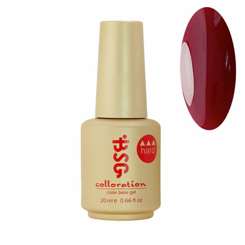 BSG Цветная жесткая база Colloration Hard №19 - Темно-красный оттенок (20 мл)