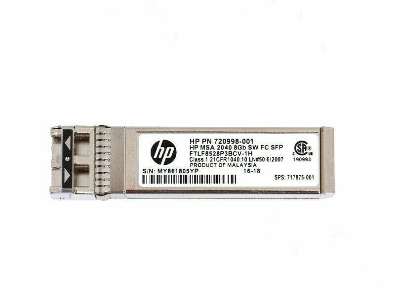 Трансивер HP 720998-001 SFP+ 8Gbps MMF Short Wave 850nm 500m Pluggable miniGBIC FC8x For MSA 2040 2042
