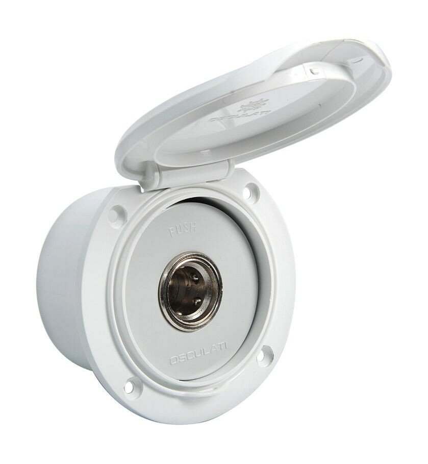 Короб с быстроразъемным штуцером, круглый, белый (Москва)