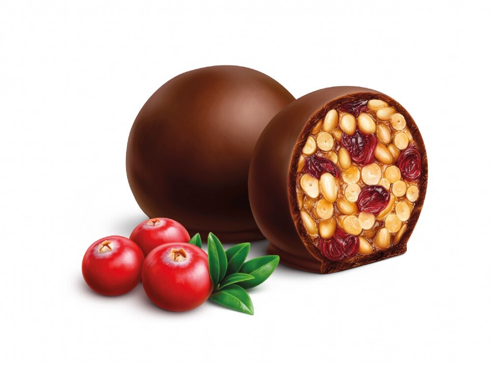 Кедровый грильяж с клюквой 1000 гр Вкусно