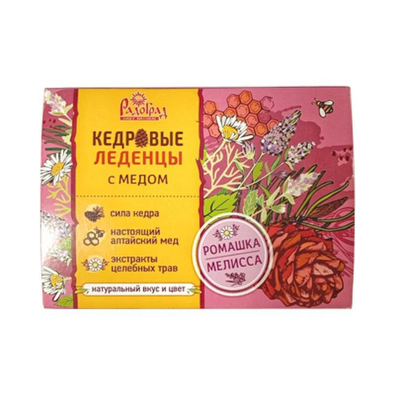 Леденцы кедровые с медом "Ромашка и мелисса" "Радоград" 6 штук