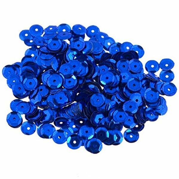 Пайетки граненые GR6-5 синий цвет 6 мм 10 г, цена за 1 уп.