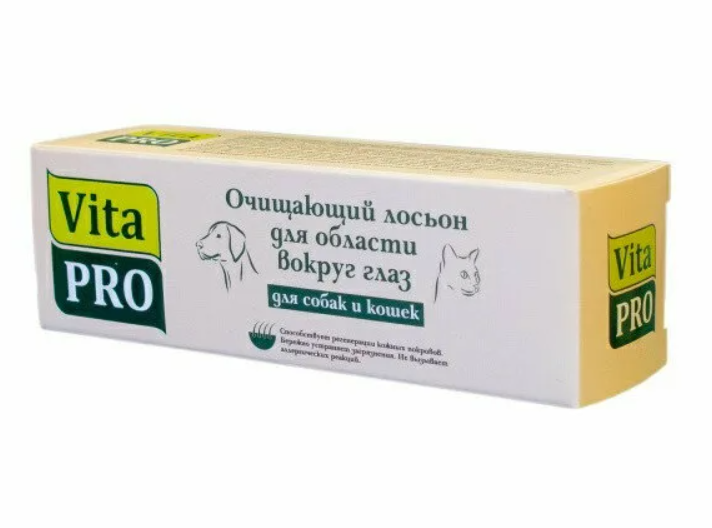 Vita Pro Лосьон для глаз для кошек и собак, Очищающий, 30 мл