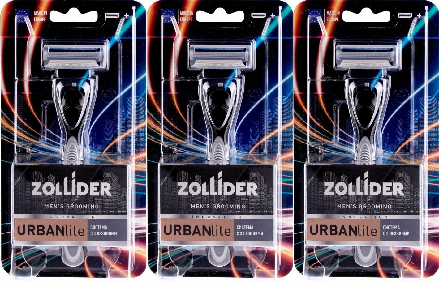 Zollider Бритвенный станок Urban, с 1 кассетой, 3 лезвия, 3 уп