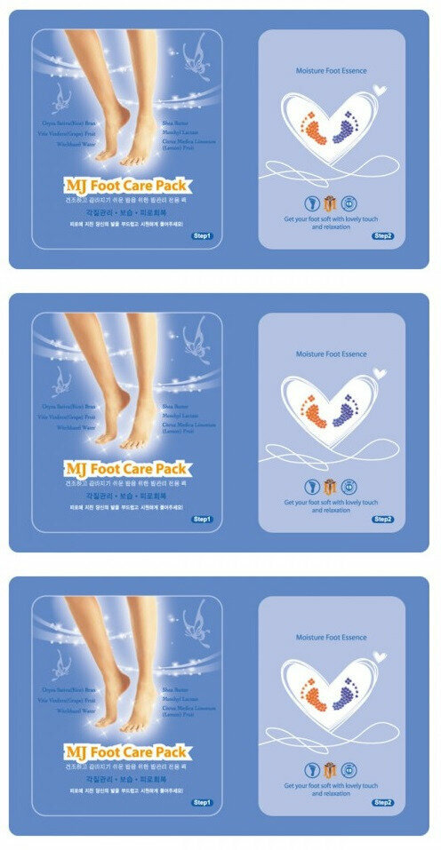 Mijin Маска для ног с гиалуроновой кислотой FOOT CARE PACK 22г 3шт