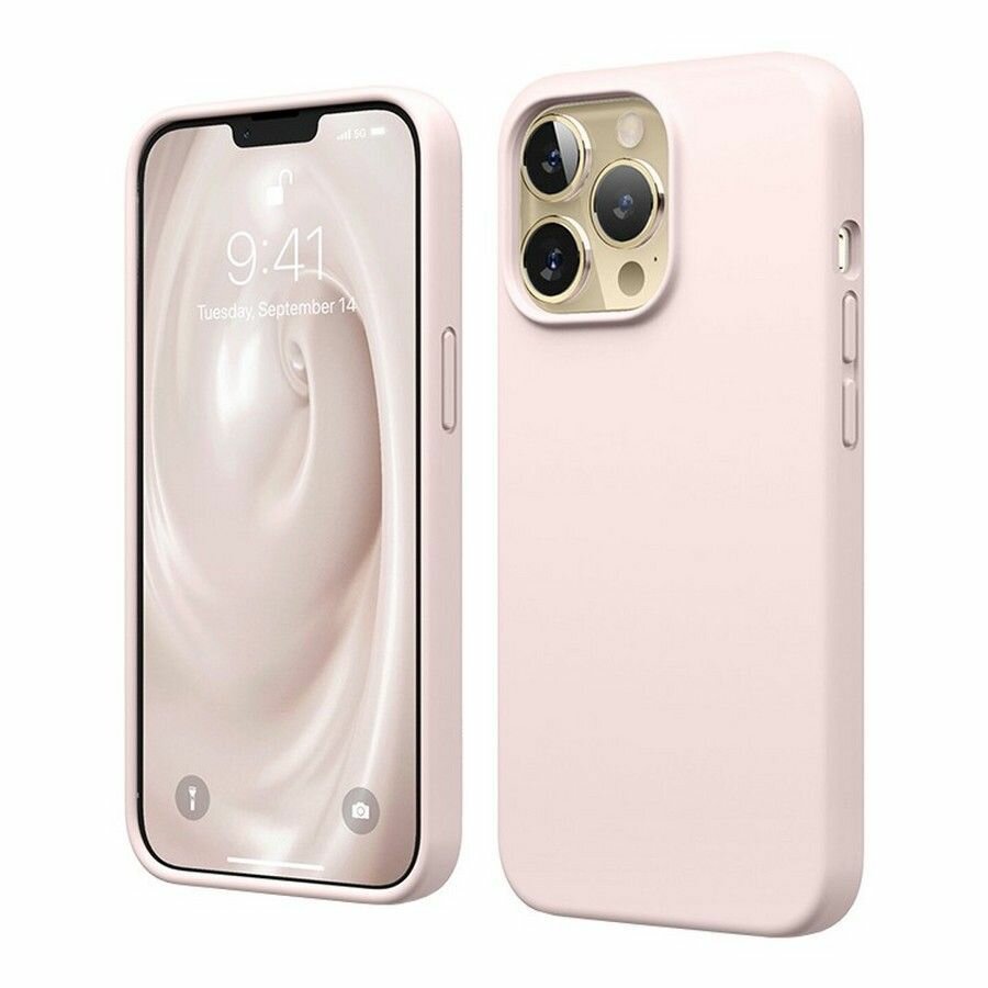 Силиконовая накладка (Silicone Case) для Apple iPhone 15 Pro (6.1) кремовый