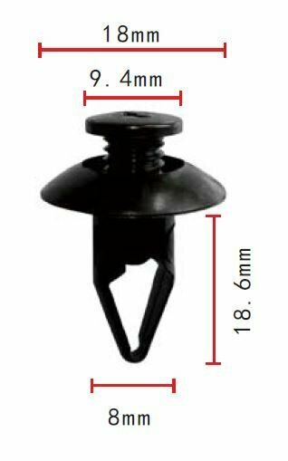 Клипса крепления бампера Mazda NA0156145 CX-7 MPV MX-5 MX-6 Mazda3/5/6 RX-7 Tribute Xedos 20 шт