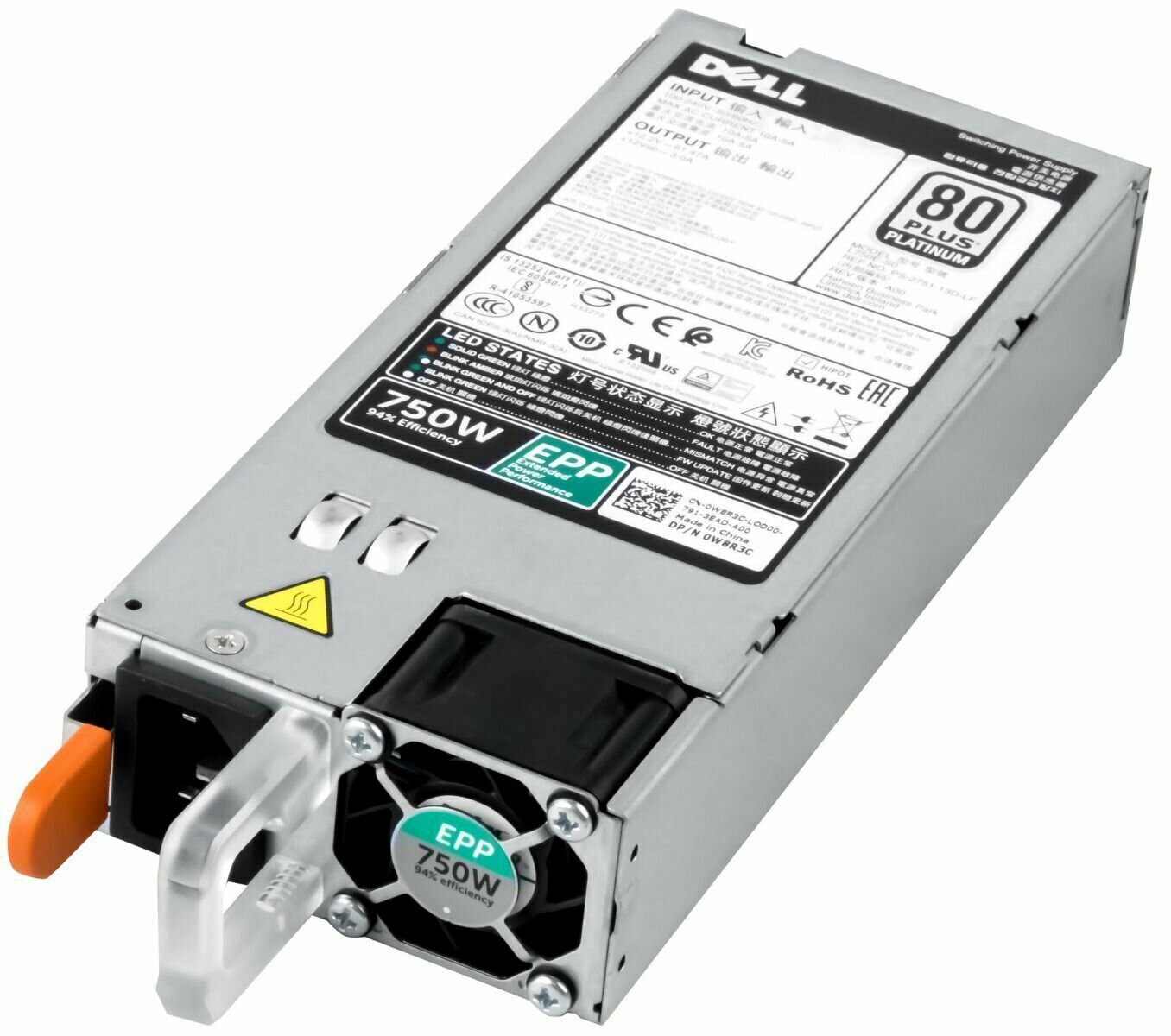 Блок питания Dell 750W EPP 80 Plus HotSwap Power Supply For PowerEdge R730 R630 R640 R740 5NF18 6W2PW G6W6K