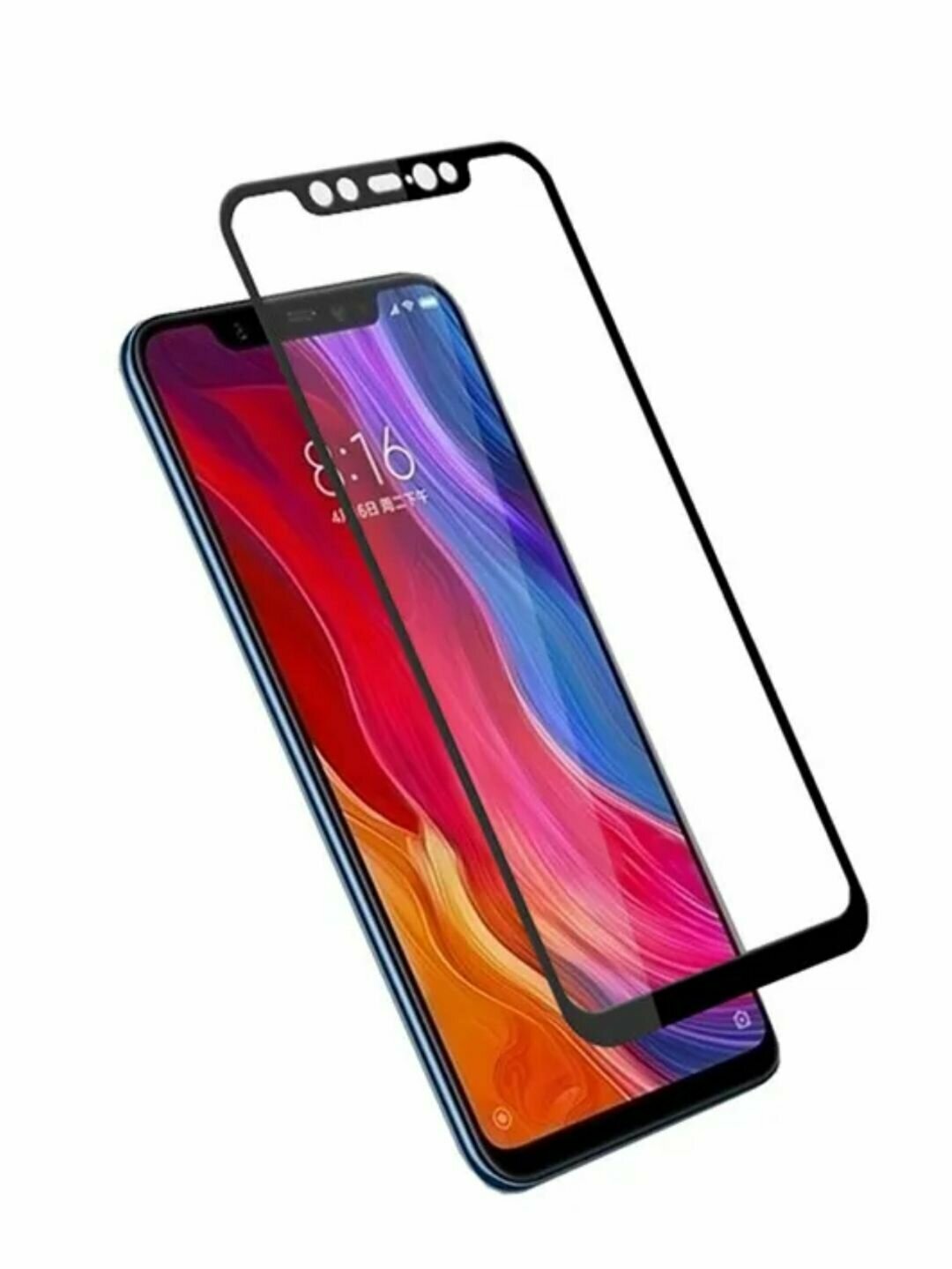 Xiaomi mi 8 / mi 8 Pro Защитное стекло 3D черное, бронестекло ксиоми ми 8 про полное покрытие