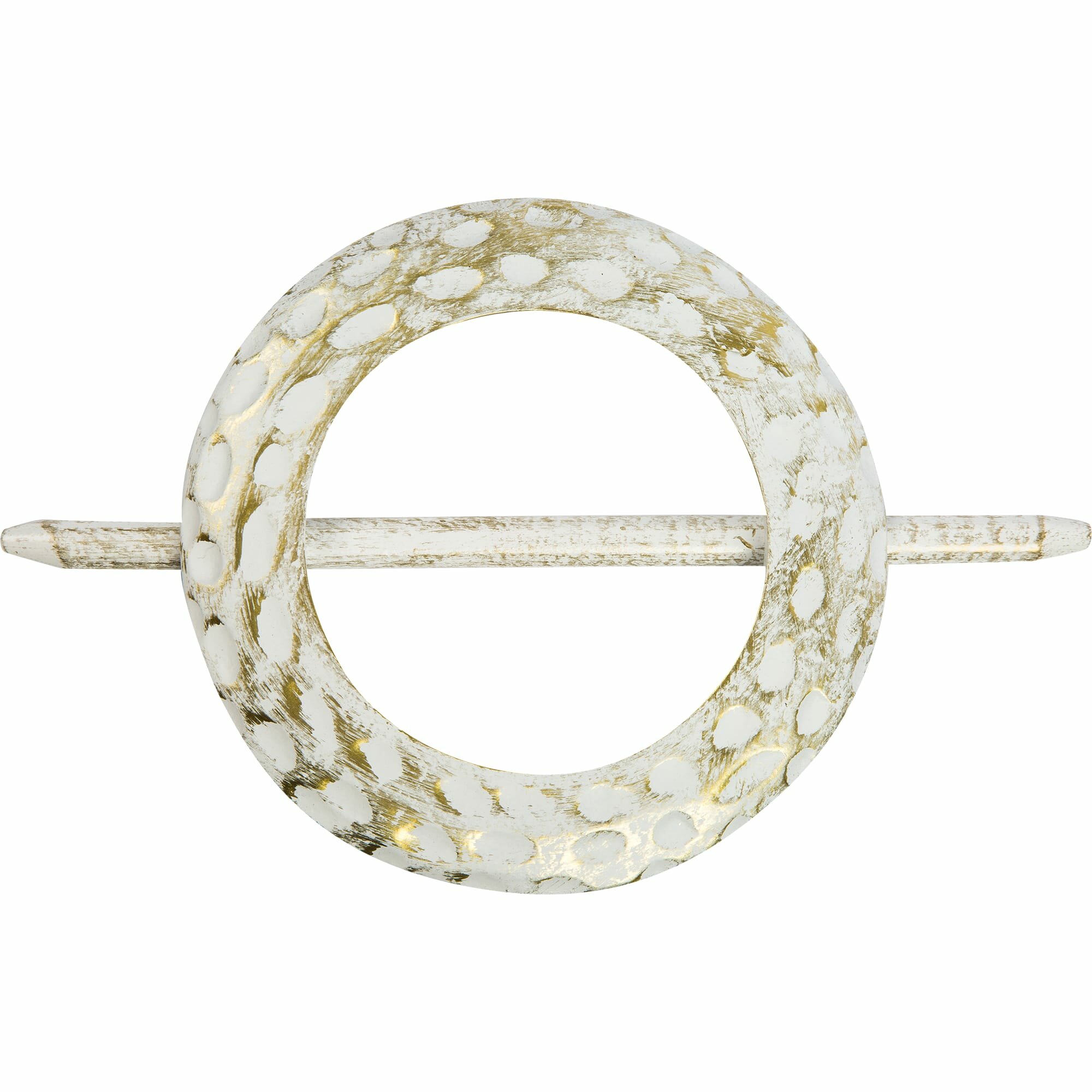 Заколка для штор Inspire «Адила» 14.5 см цвет белый/золотой