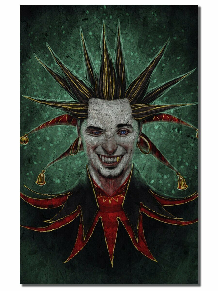 Картина интерьерная на рельефной доске, рисунок музыка киш король и шут горшок - 5321 В