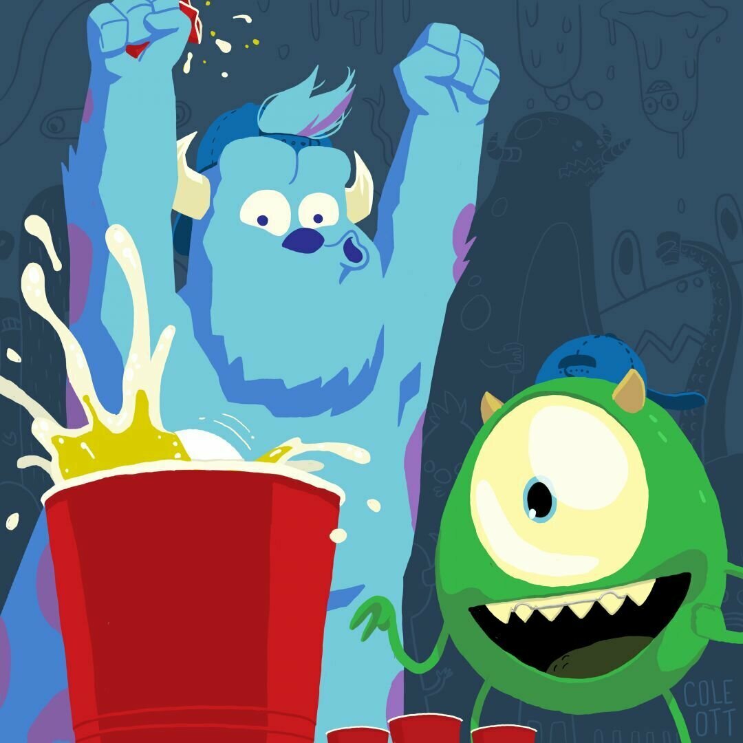 Плакат, постер Monster inc/Корпорация монстров на холсте, размер 42х60см