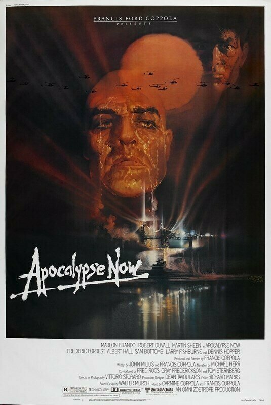 Плакат, постер Апокалипсис сегодня (Apocalypse Now), Френсис Форд Коппола на холсте, размер 42х60см
