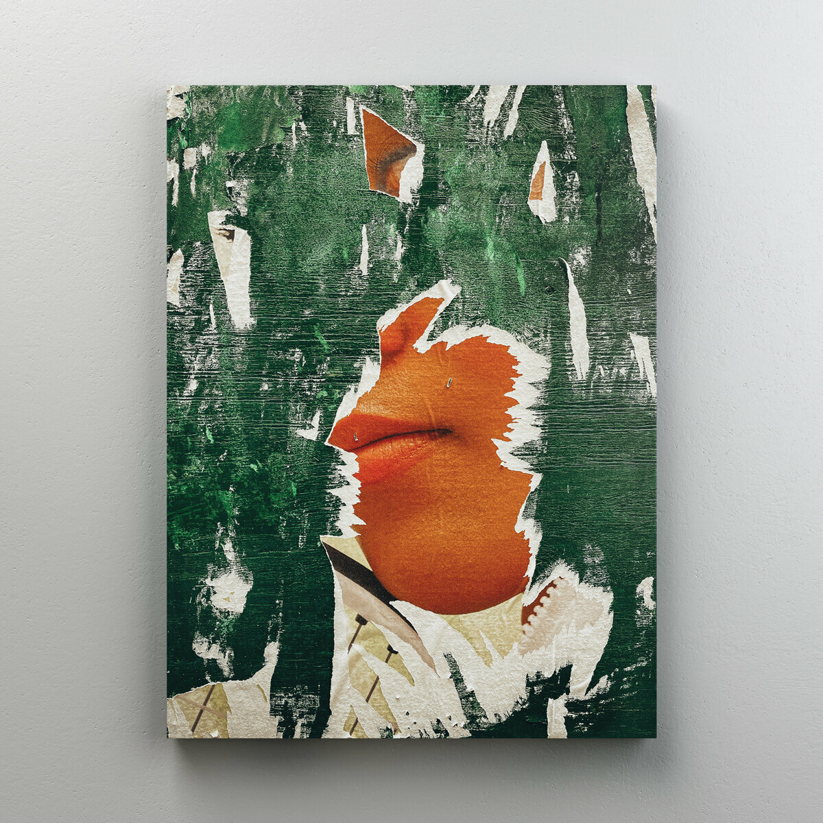 Интерьерная картина на холсте "Граффити лицо девушки" стрит - арт, размер 30x40 см