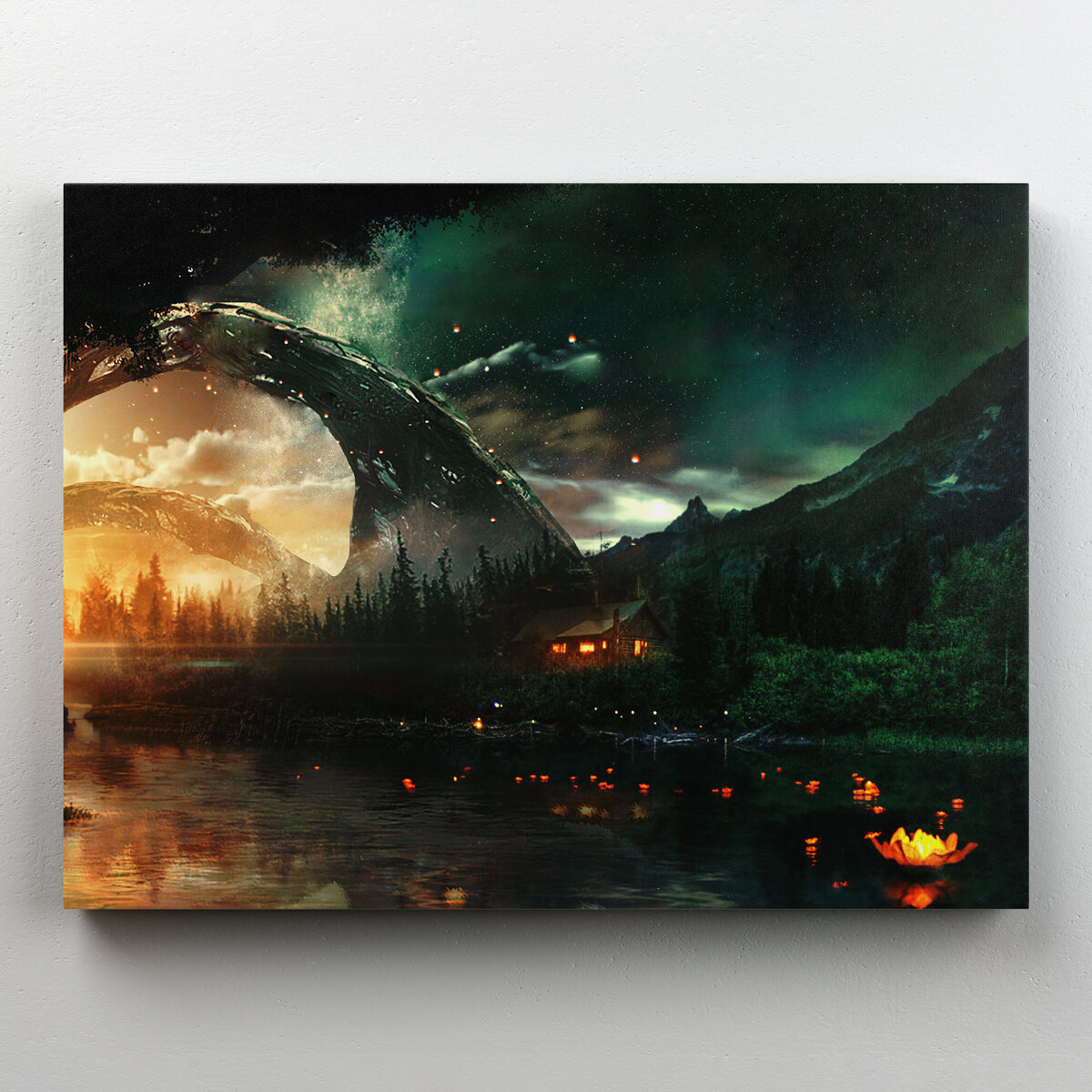 Интерьерная картина на холсте "Фантастический пейзаж" фантастика, 60x45 см